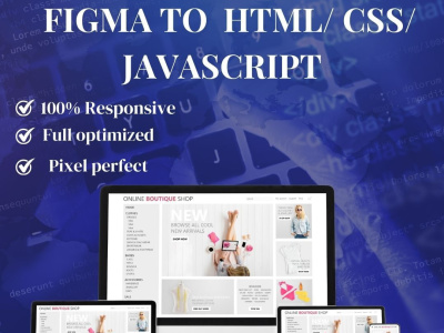 Any design coded in fully Responsive HTML/ CSS/ JavaScript Template | Upwork