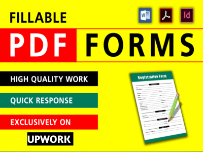 Create interactive fillable PDF form in adobe acrobat | Upwork