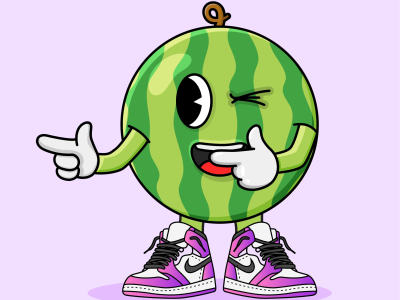 A minimal groovy character design for your t-shirts, stickers and brand ...