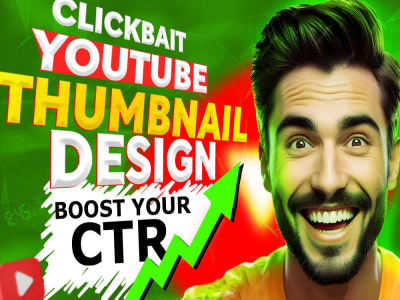 Design an eye-catching amazing clickbait youtube thumbnail to boost CTR ...