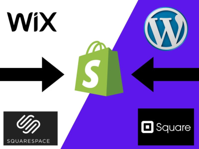 Migrate shopify wordpress squarespace wix website migrate to shopify store | Upwork