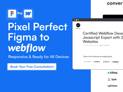 Certified Webflow Expert and will convert Figma to Webflow | Upwork