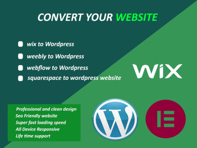 Clone or transfer wix, weebly, webflow, squarespace to wordpress website | Upwork