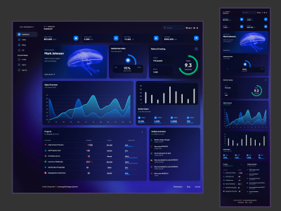 A visually appealing and customizable dashboard with tables, graphs ...