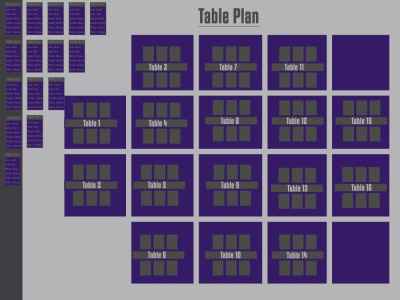 Table Plan design for different programs | Upwork