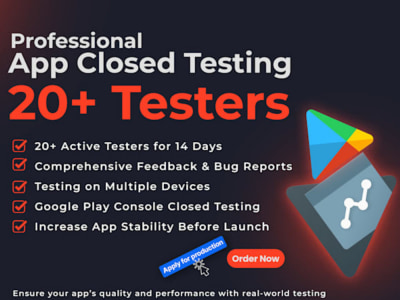 Provide 20 testers for 14 days closed testing for Android app google ...