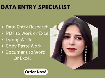 Data entry, web research, excel, typing, copy and paste services | Upwork