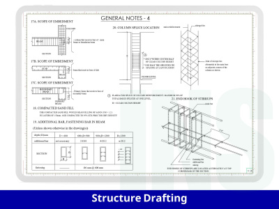 Detailed 2D Structural Drawing | AutoCAD Drafting | Upwork