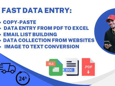 Data Collection& Entry Services:PDF to Excel,Copy-Paste,Public Web ...