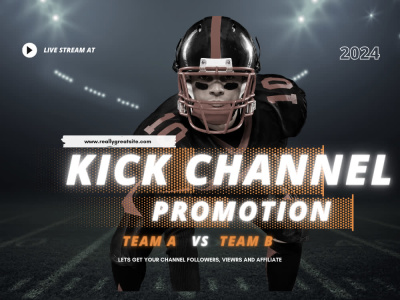 Kick promotion and bring live viewers to your kick channel | Upwork