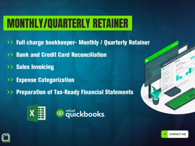 Monthly or Quarterly Bookkeeping Retainer | Upwork