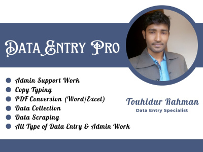 Professional Data Entry Specialist for all Types of Data Entry/Admin ...
