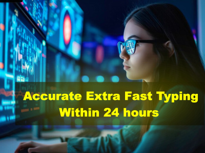 Accurate extra fast typing of 100 pages within 24 hours | Upwork