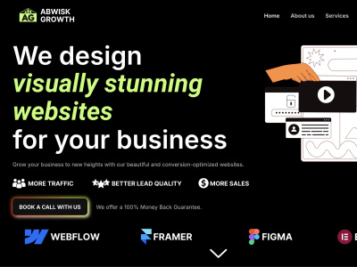 A highly-converting Webflow website UI/UX design for your business. | Upwork