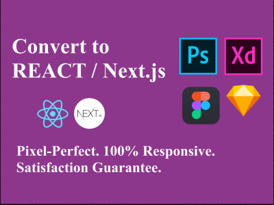 Fast and responsive website in react next js tailwind css with animations | Upwork