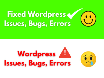 Bug, issue, error free fixed wordpress website | Fix WordPress Bugs/Error | Upwork