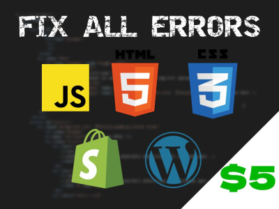Bug and error fix for your HTML, CSS, JS, Wordpress or Shopify website ...