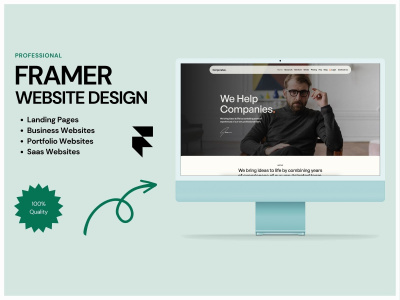 A modern and responsive website using framer | Upwork