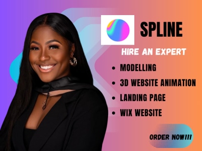 Spline 3d website | wix studio 3d animation website | wix website | Upwork