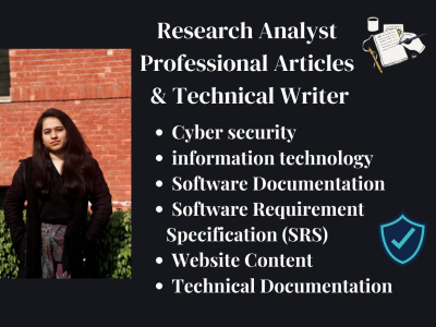 Research in cybersecurity information technology & software documentation | Upwork