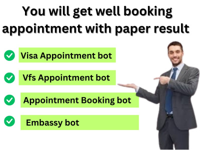 Appointment bot, notify bot, ticket visa booking bot, vfs appointment bot, | Upwork