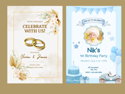 Design unique, creative invitation cards for any occasion | Upwork