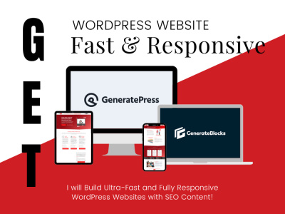 Super Fast and Responsive Wordpress Website | Generatepress | GenerateBlock | Upwork