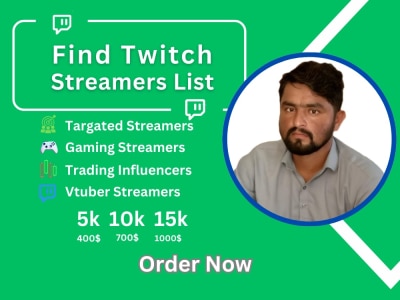 Gaming Influencer Lead Generation Expert Twitch Streamer Outreach ...