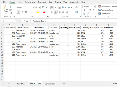 Comprehensive Data Cleaning and Transformation using Excel | Upwork