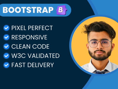 A responsive HTML website with bootstrap, jquery | Upwork