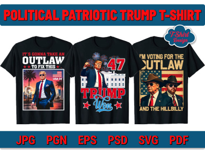 Political Patriotic Trump T shirt design | Upwork