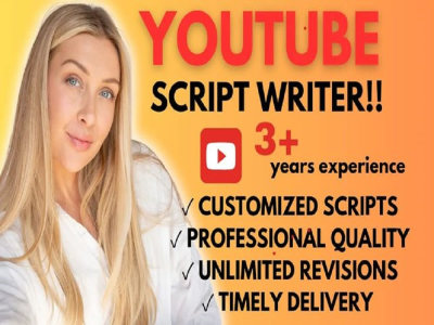 YouTube Script Writing for your Video from YouTube Script Writer | Upwork