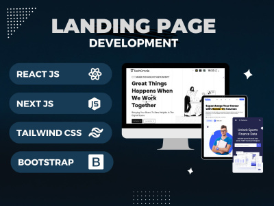Pixel-Perfect Landing Page with React JS, Next JS & Tailwind CSS | Upwork