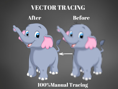 Vector tracing, manual vector tracing, logo image to vector | Upwork
