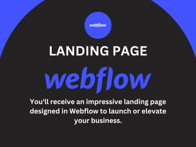 Landing page developed in Webflow | Upwork