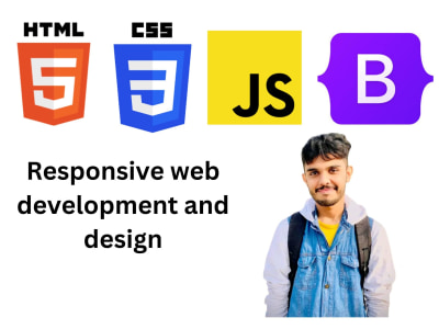 Front end development work using (HTML, CSS, Bootstrap and java script ...