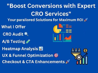 Expert conversion rate optimization cro boost sales | Upwork
