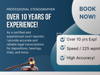 Experienced Stenographer/Court Reporter, Fast & Accurate Legal ...