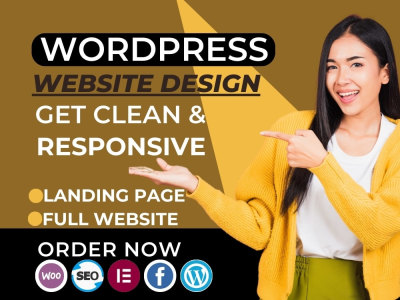 A Clean & Responsive Business WordPress Website | Landing Page Design | Upwork