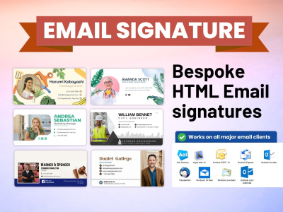 Clickable HTML email signature | Upwork