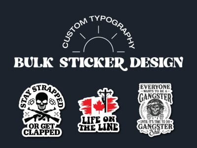 Creative Typographic Stickers designs | Upwork