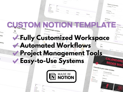 A customized notion workspace, system, workflow | Upwork