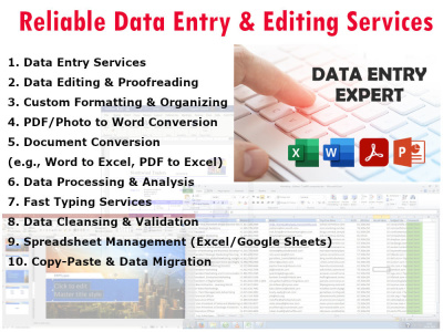 Reliable Data Entry & Editing Services | Upwork