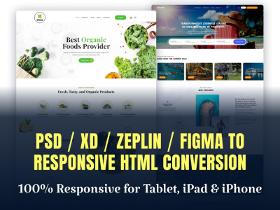 PSD/Zeplin/XD/Figma to Html5 CSS Bootstrap responsive website | Upwork