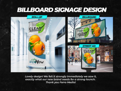 A billboard, poster, signage, roll up banner, yard sign design | Upwork