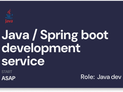 A Java / Spring boot development service | Upwork