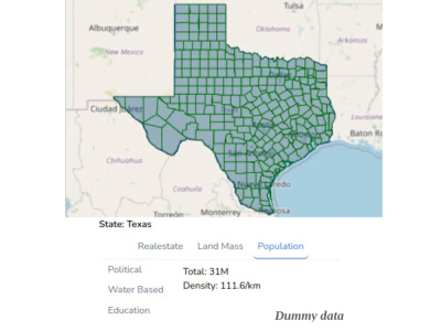 A custom interactive maps with leaflet, mapbox, tailwind for website or ...