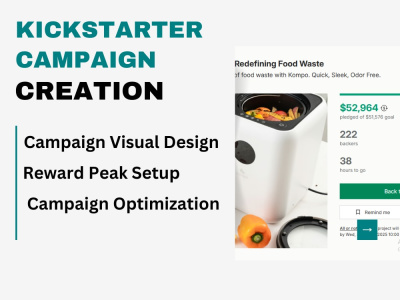 Kickstarter Campaign Creation, Kickstarter Campaign Manager ...