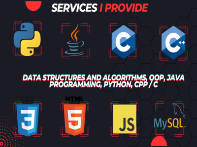 Tasks on data structures programming, Python, OOP, Java C, CPP. | Upwork