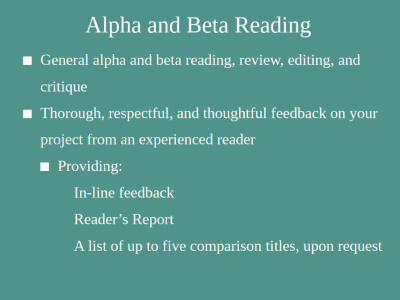 A thorough and thoughtful alpha/beta reader for your project | Upwork
